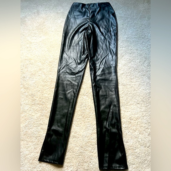 Missguided | Pants & Jumpsuits | Misguided Split Hem Faux Leather Pants ...